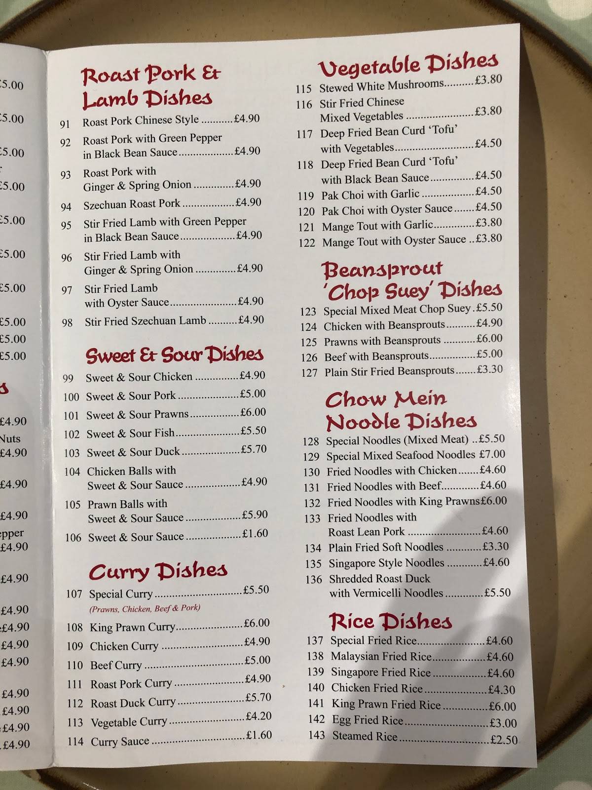 Menu at Swan Chinese Restaurant Epping, Epping, 73 High St