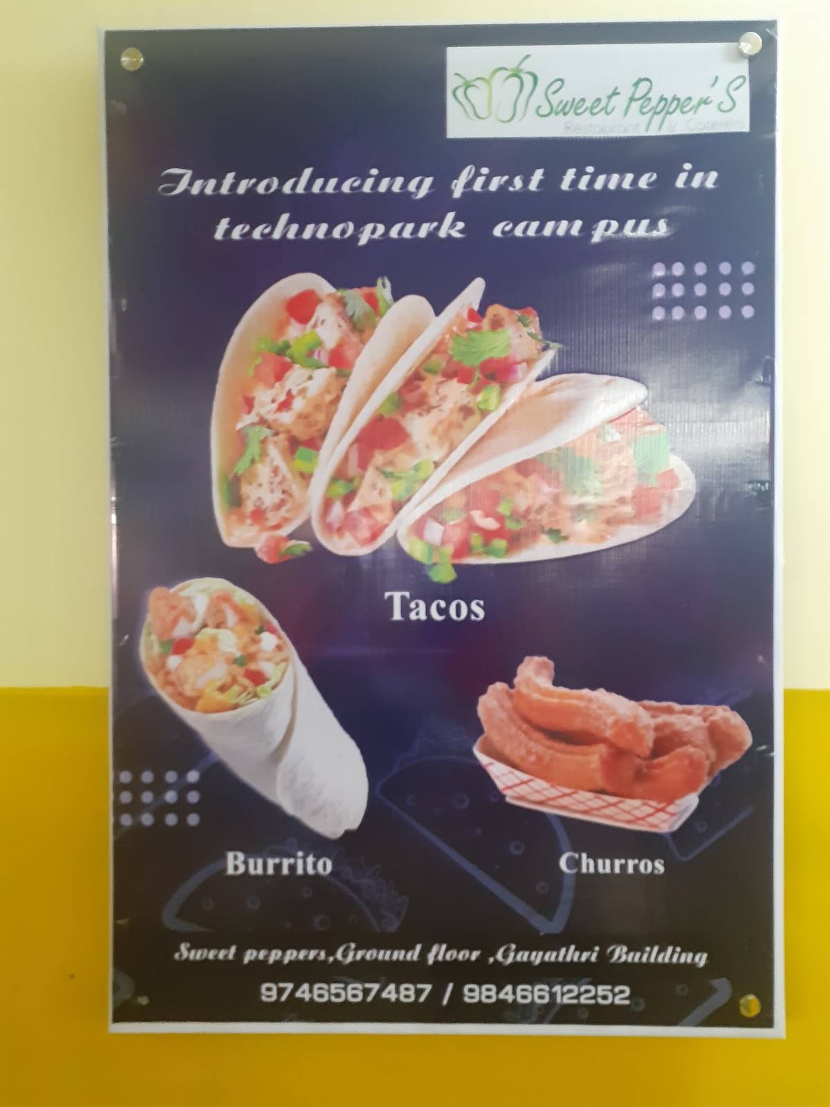 Menu at Sweet Peppers, Kazhakkoottam
