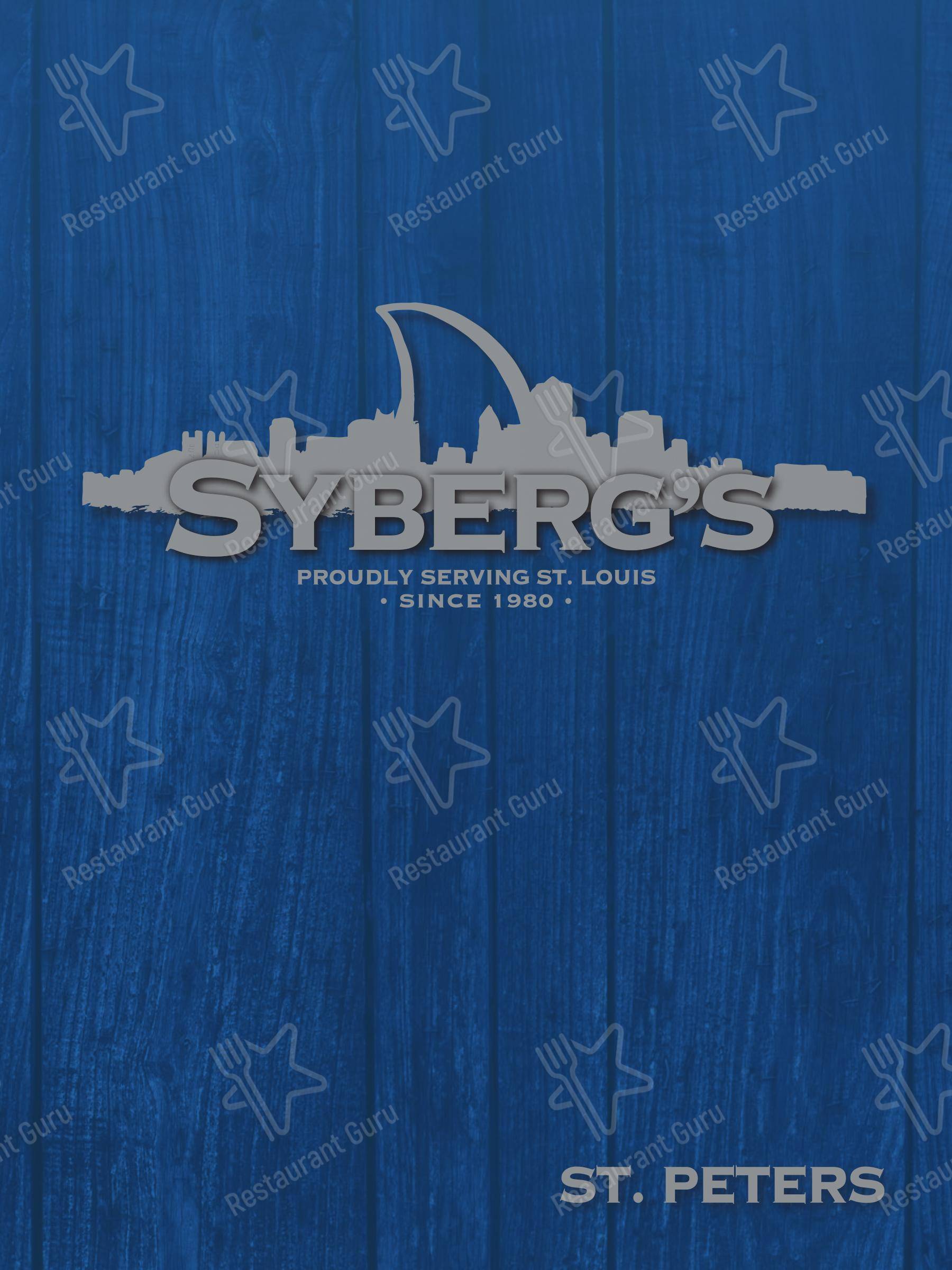 Menu at Syberg's Dorsett pub & bar, Maryland Heights