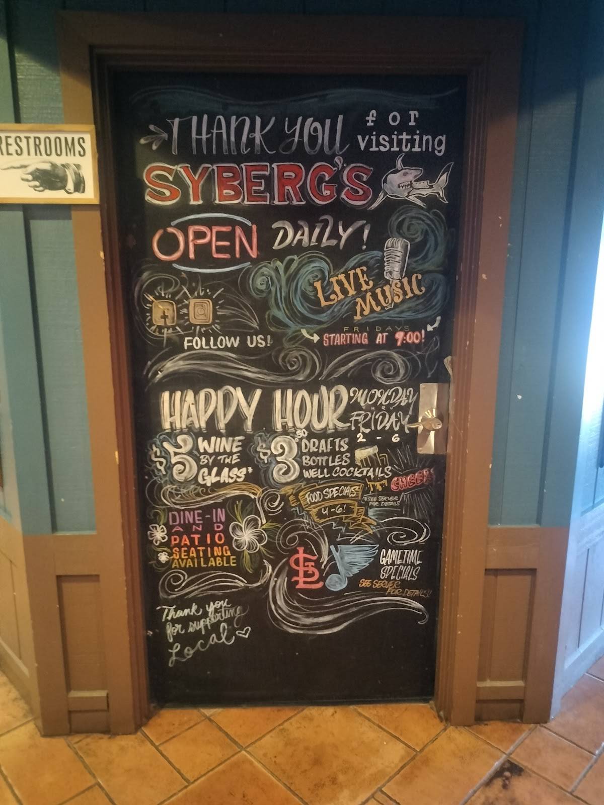 Menu at Syberg's Dorsett pub & bar, Maryland Heights
