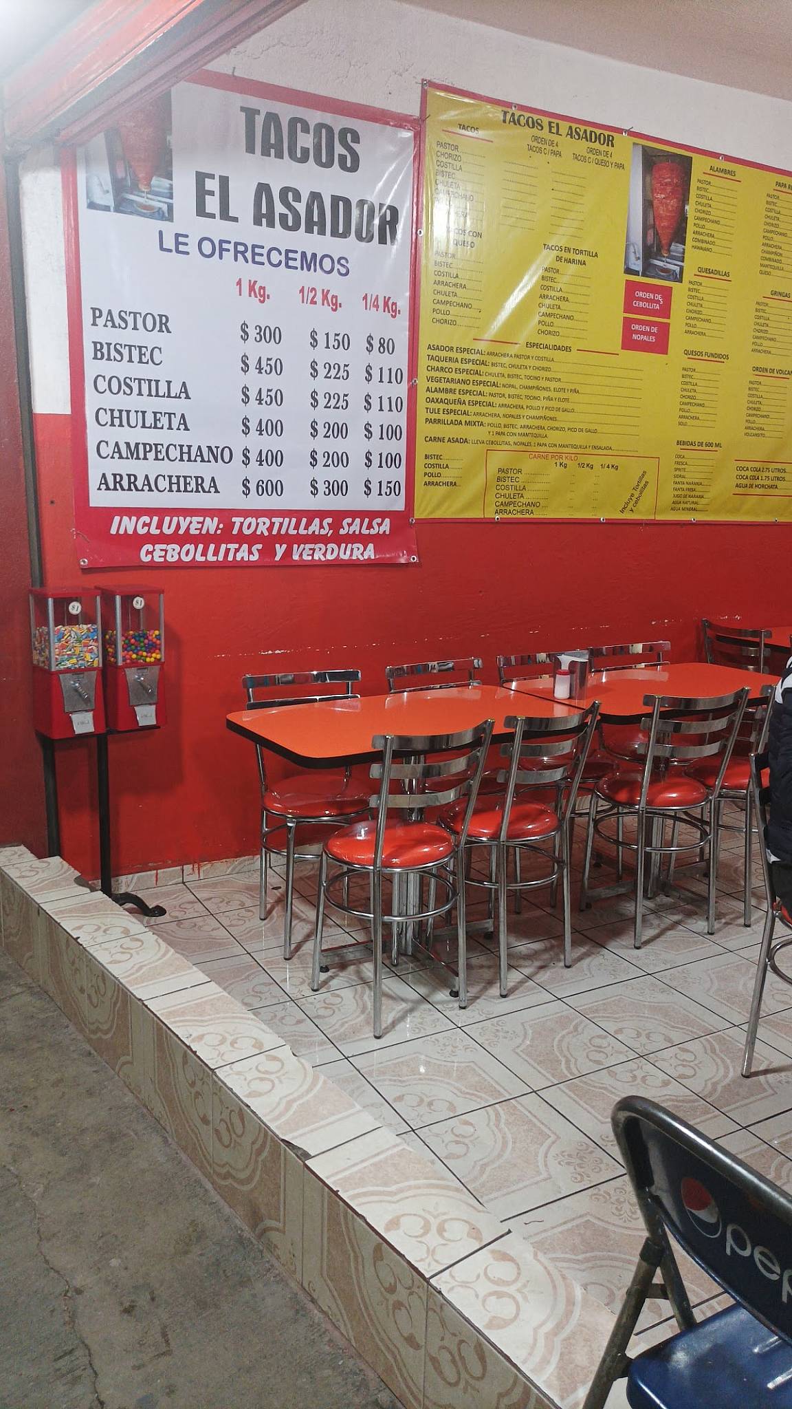 Menu at TAQUERIA EL ASADOR restaurant, Comonfort