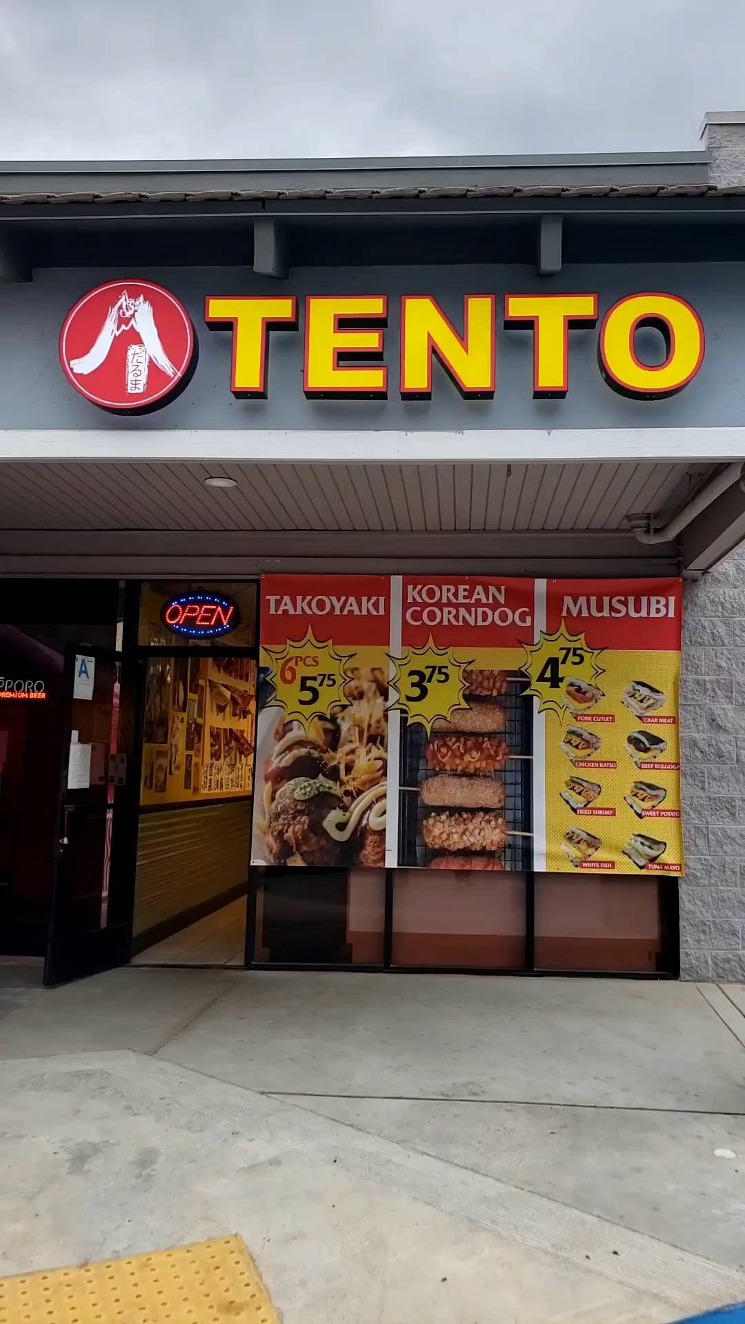 Menu at TENTO restaurant, Santa Clarita