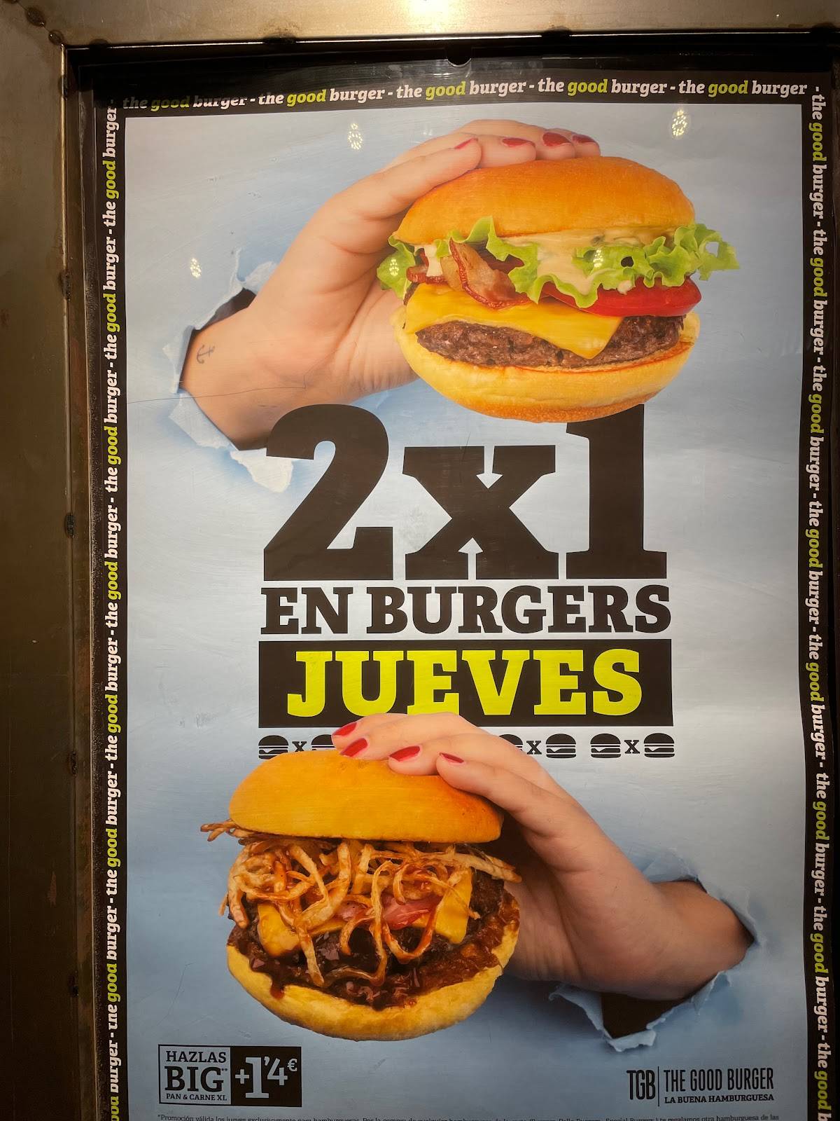 Carta del restaurante TGB - THE GOOD BURGER, Ibiza