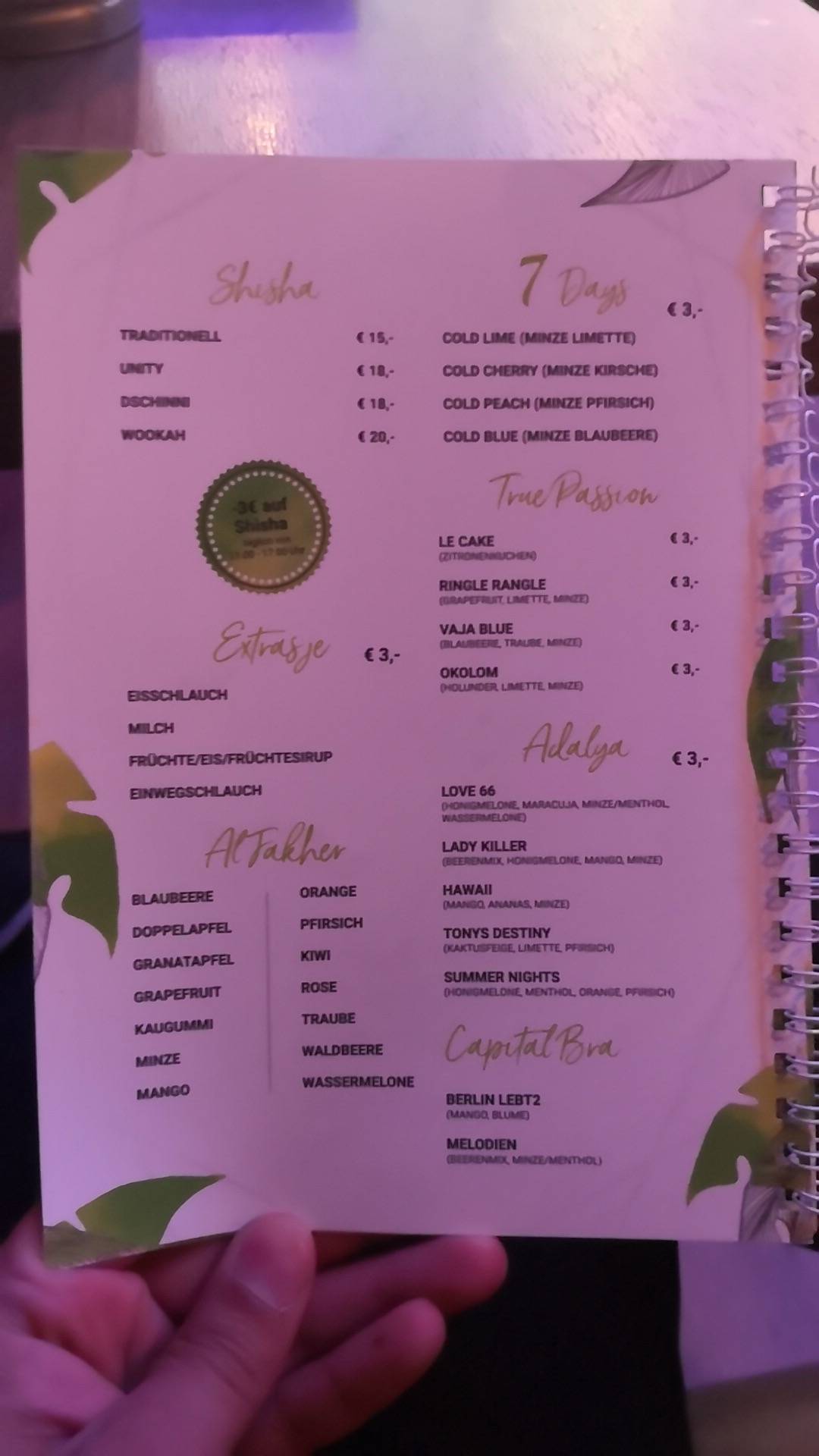 Speisekarte von TITAN Lounge pub & Bar, Wien