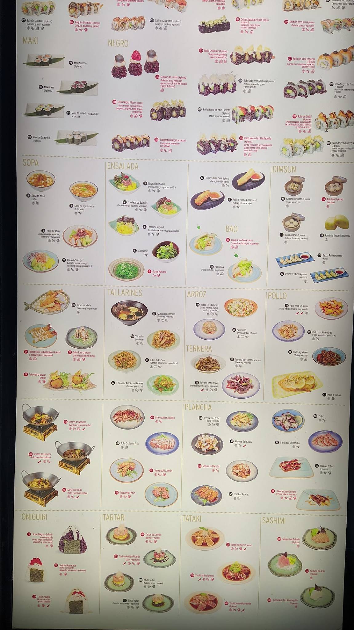 Carta del restaurante TORO TORO Valladolid, Valladolid