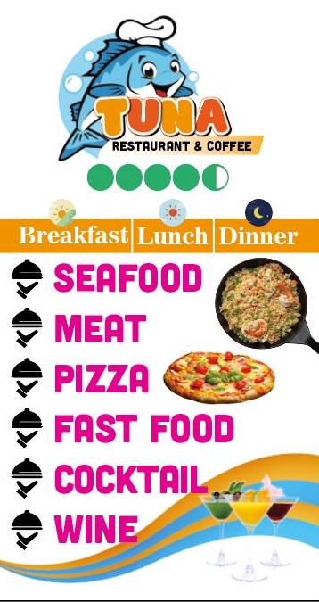 Menu at TUNA RESTAURANT, Phu Quoc