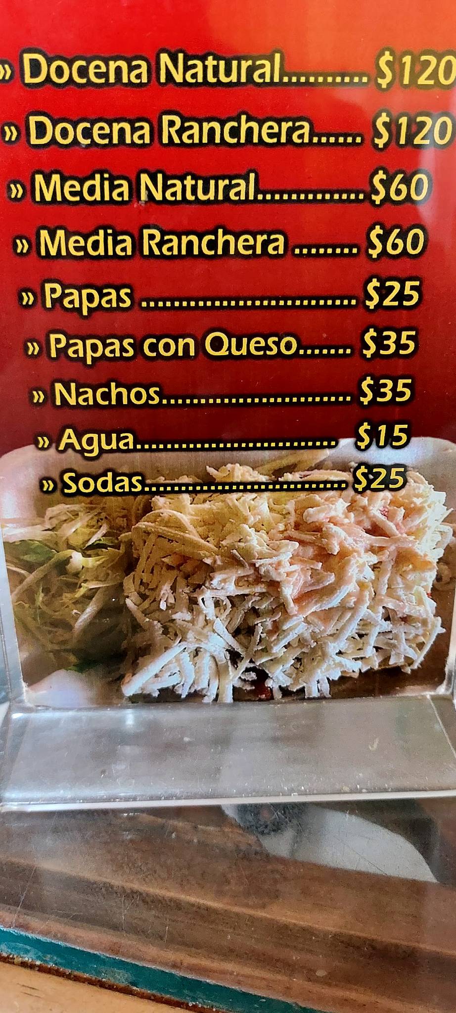 Carta del restaurante Tacos Aca Toy #2, Ciudad Acuña