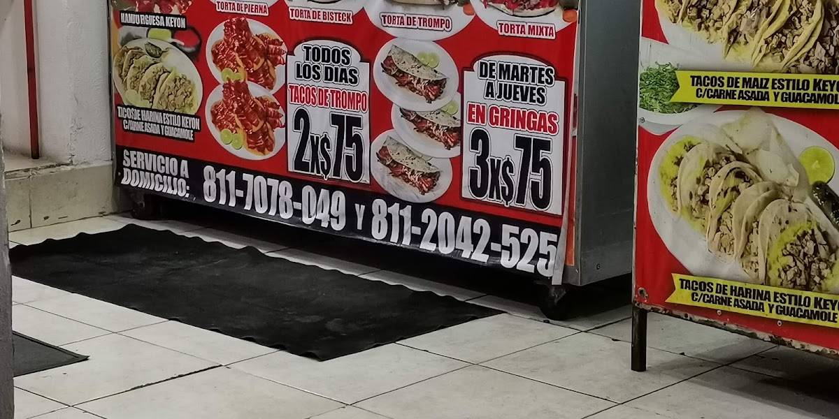 Carta del restaurante Tacos Keyon Casa Blanca, Guadalupe