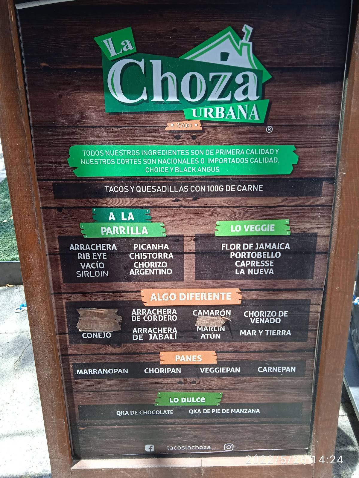 Carta del restaurante Tacos La Choza, Guadalajara, C. Miguel del ...