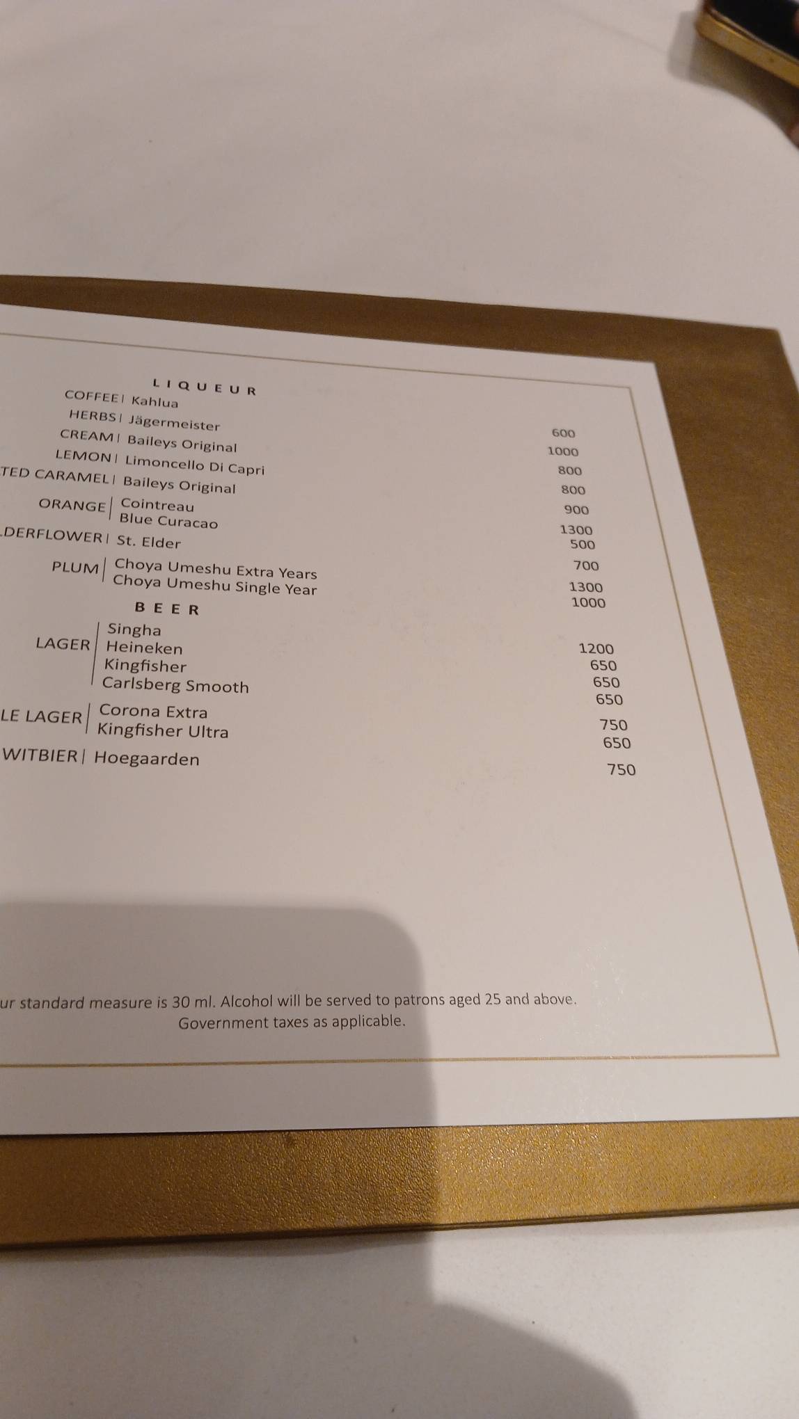 Menu at Taj Hotel, Mumbai, No 4