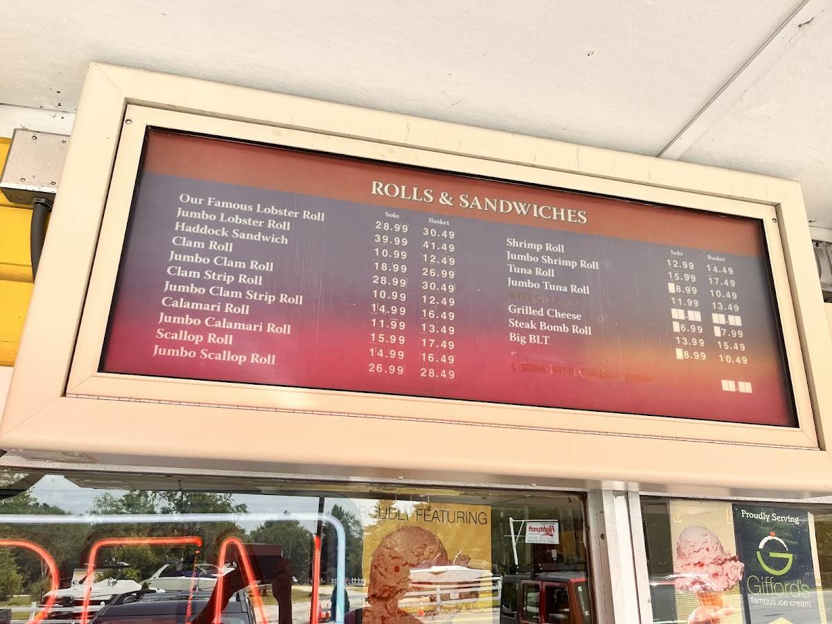 Menu at Tamarack Restaurant, Laconia