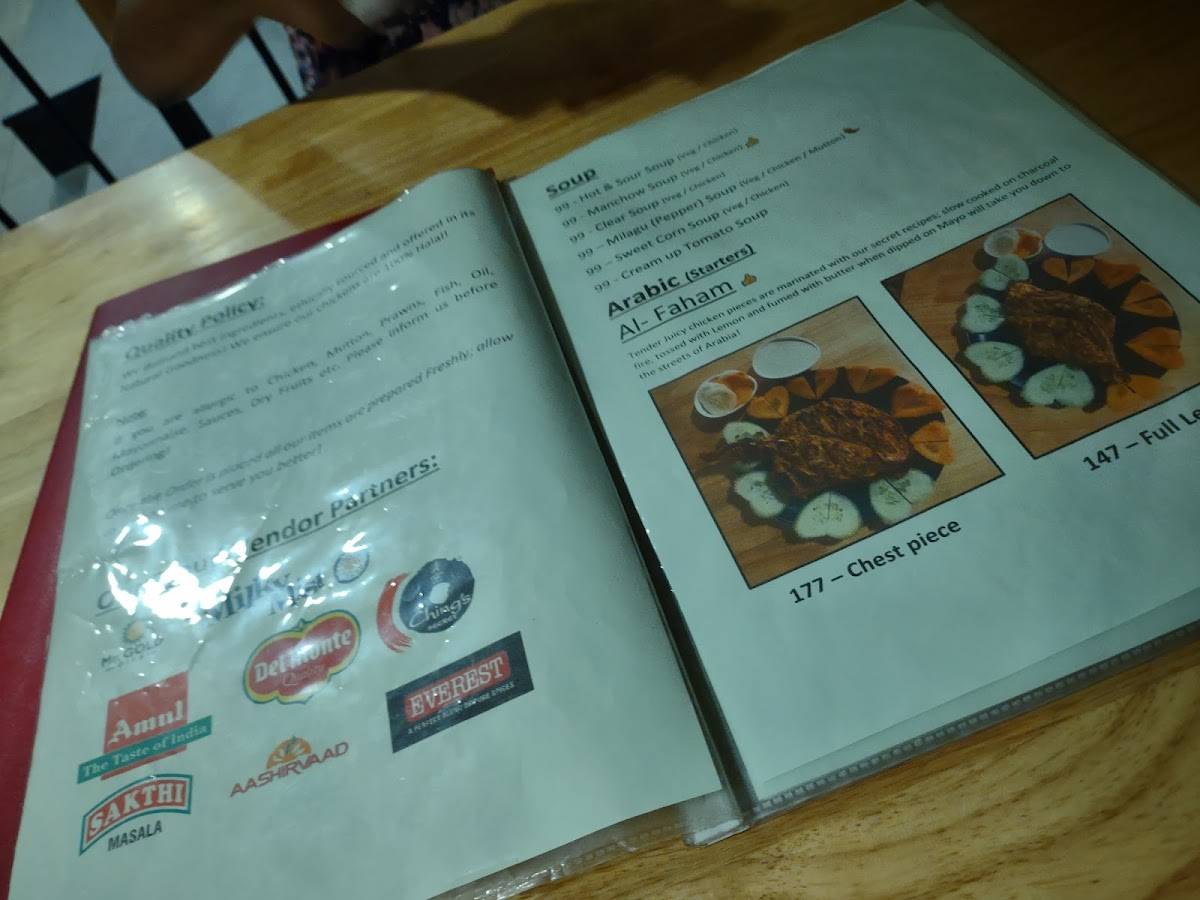 Menu at Tandoori Tribes & The Falooda Shop, Karur