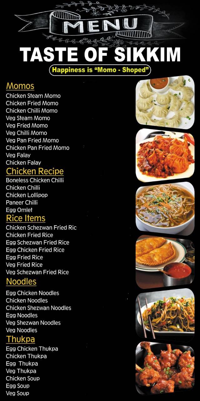 Menu at Taste Of Sikkim, Bengaluru, Opp Roy Supermarket Soladevanahalli