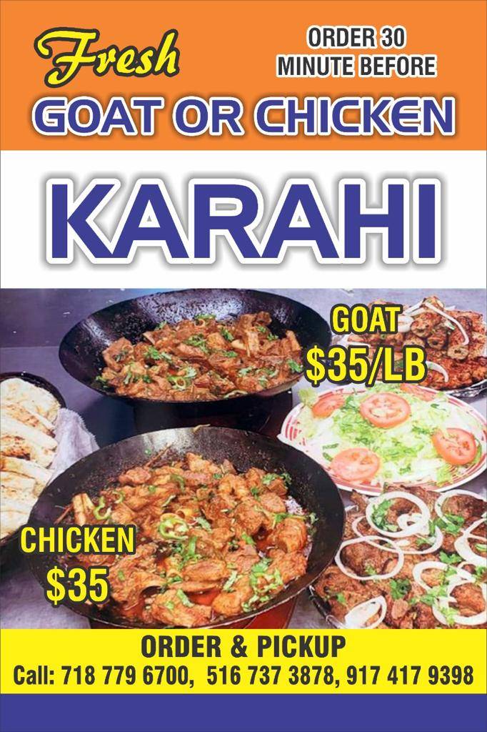 Menu at Taste of Lahore restaurant, New York City, 73-10 Northern Blvd