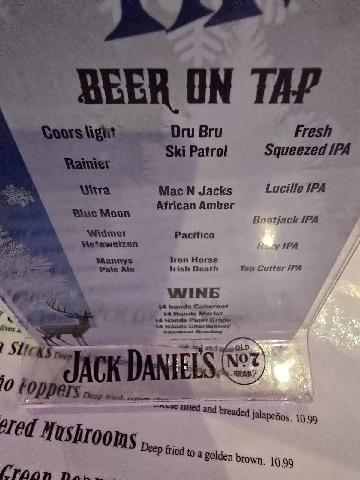 Menu at Tav pub & bar, Ellensburg