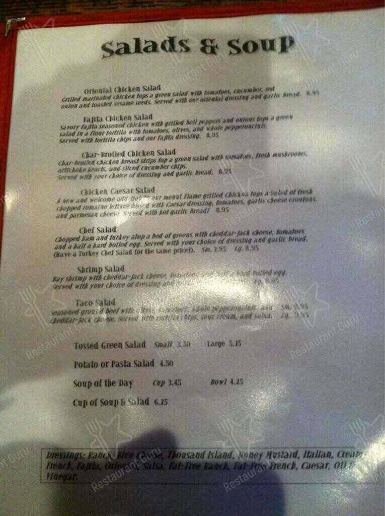 Menu at Tav pub & bar, Ellensburg