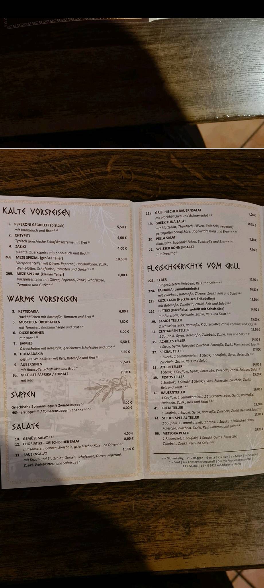 Speisekarte von Taverna Dionysos Rahden restaurant, Rahden