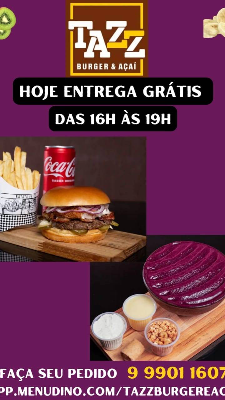 Carta del restaurante Tazz burger & açaí, Formosa