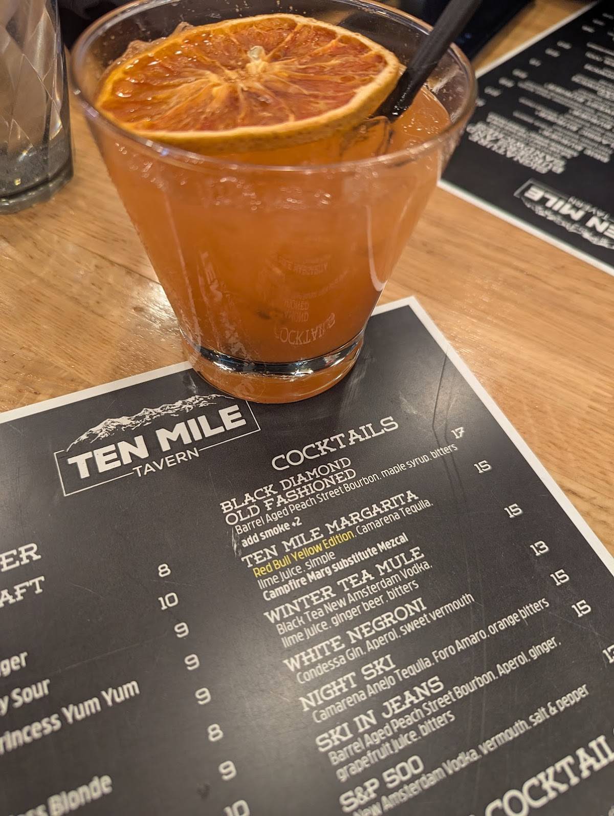 Menu at Ten Mile Tavern pub & bar, Copper Mountain, 209 Ten Mile Cir