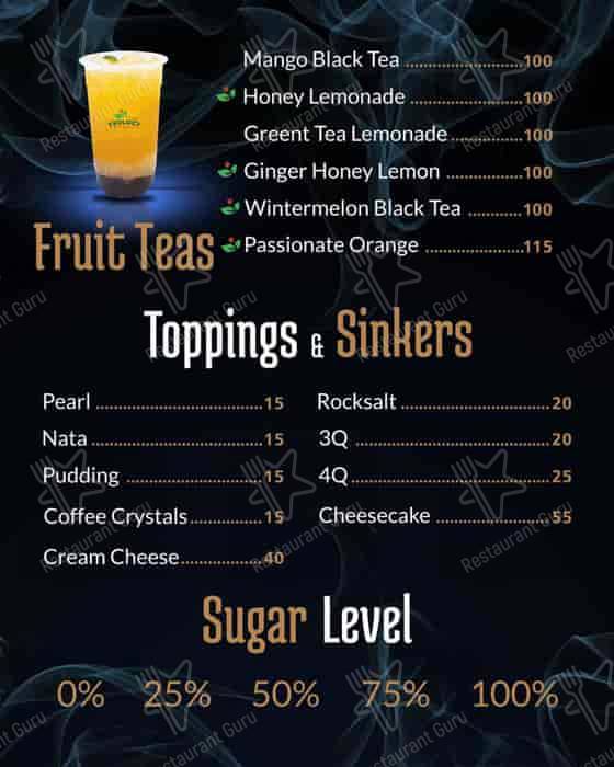 Menu at Teology Cafe, Mandaue City