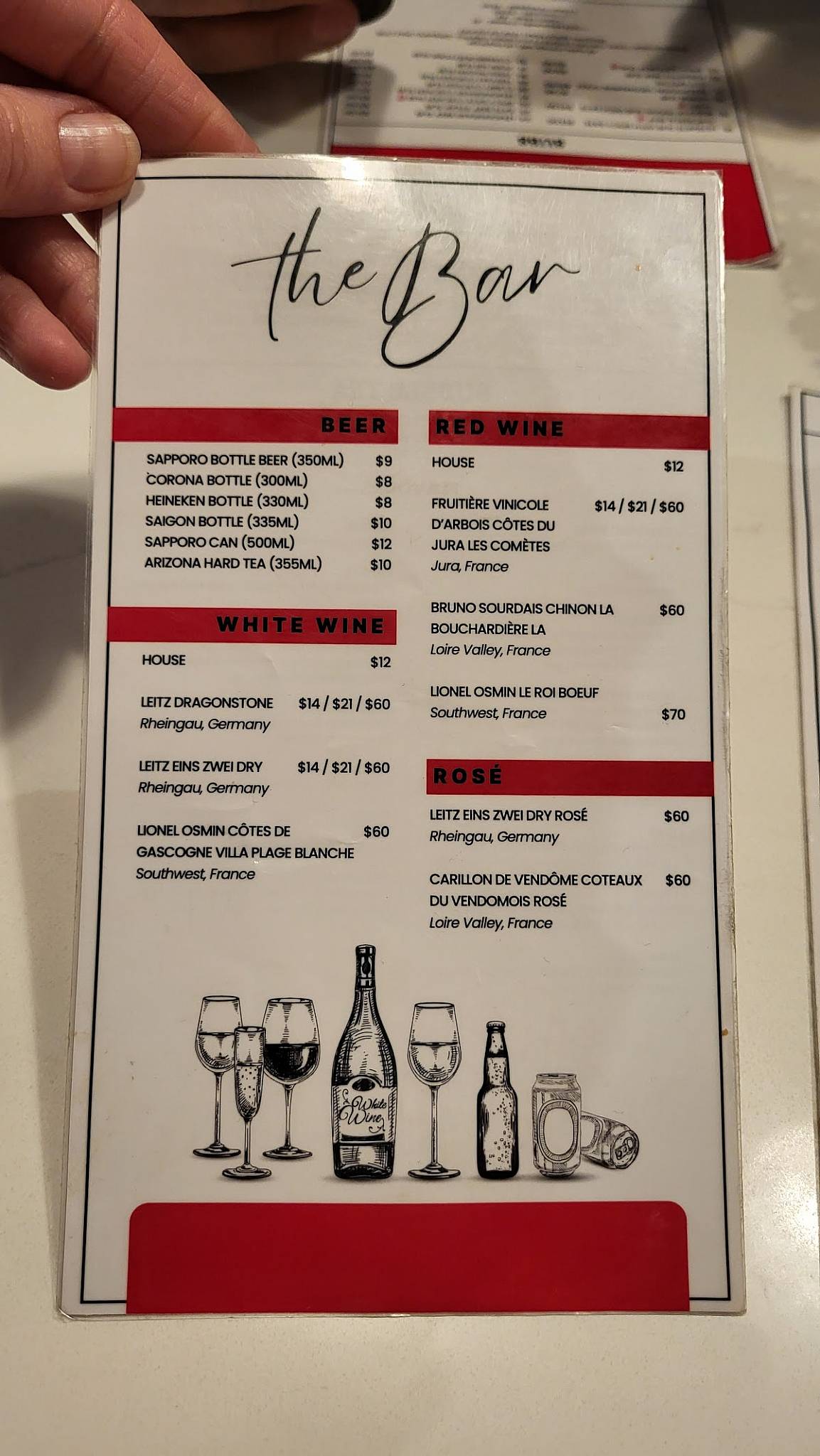 Menu at Thai Tai Vietnamese restaurant, Calgary, 8 St SW