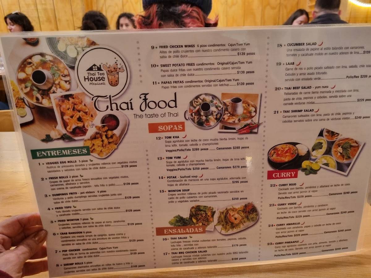 Carta del restaurante Thai Tea House Mexicali, Mexicali