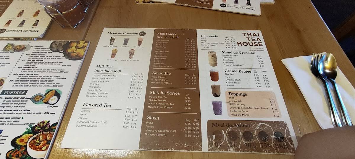 Carta del restaurante Thai Tea House Mexicali, Mexicali