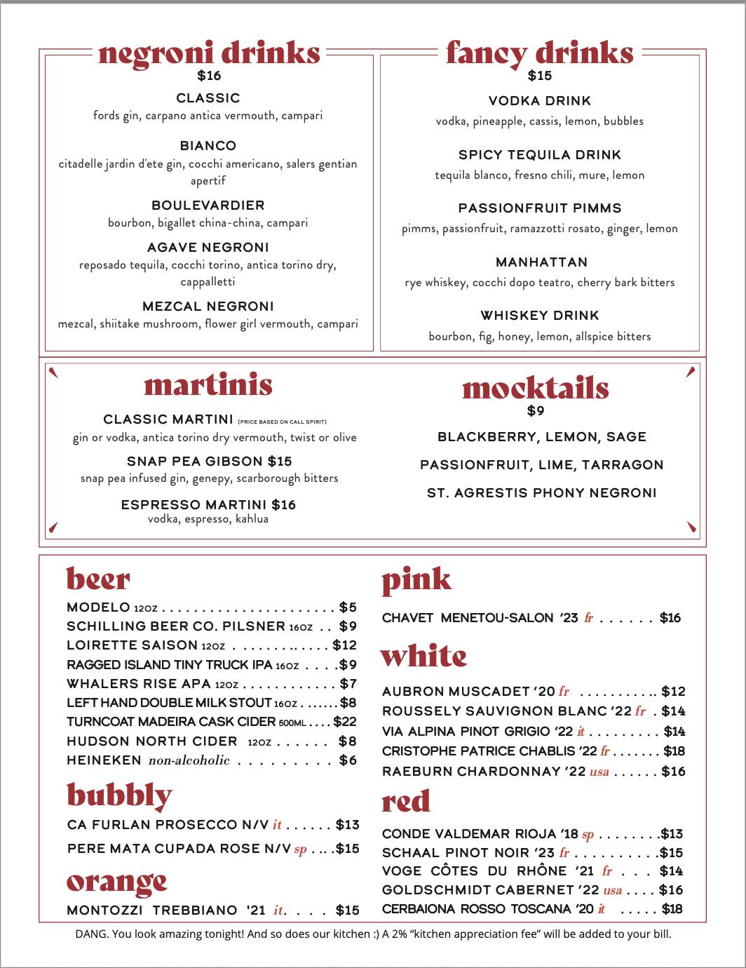 Menu at Thames Street Kitchen restaurant, Newport, 509 Thames St