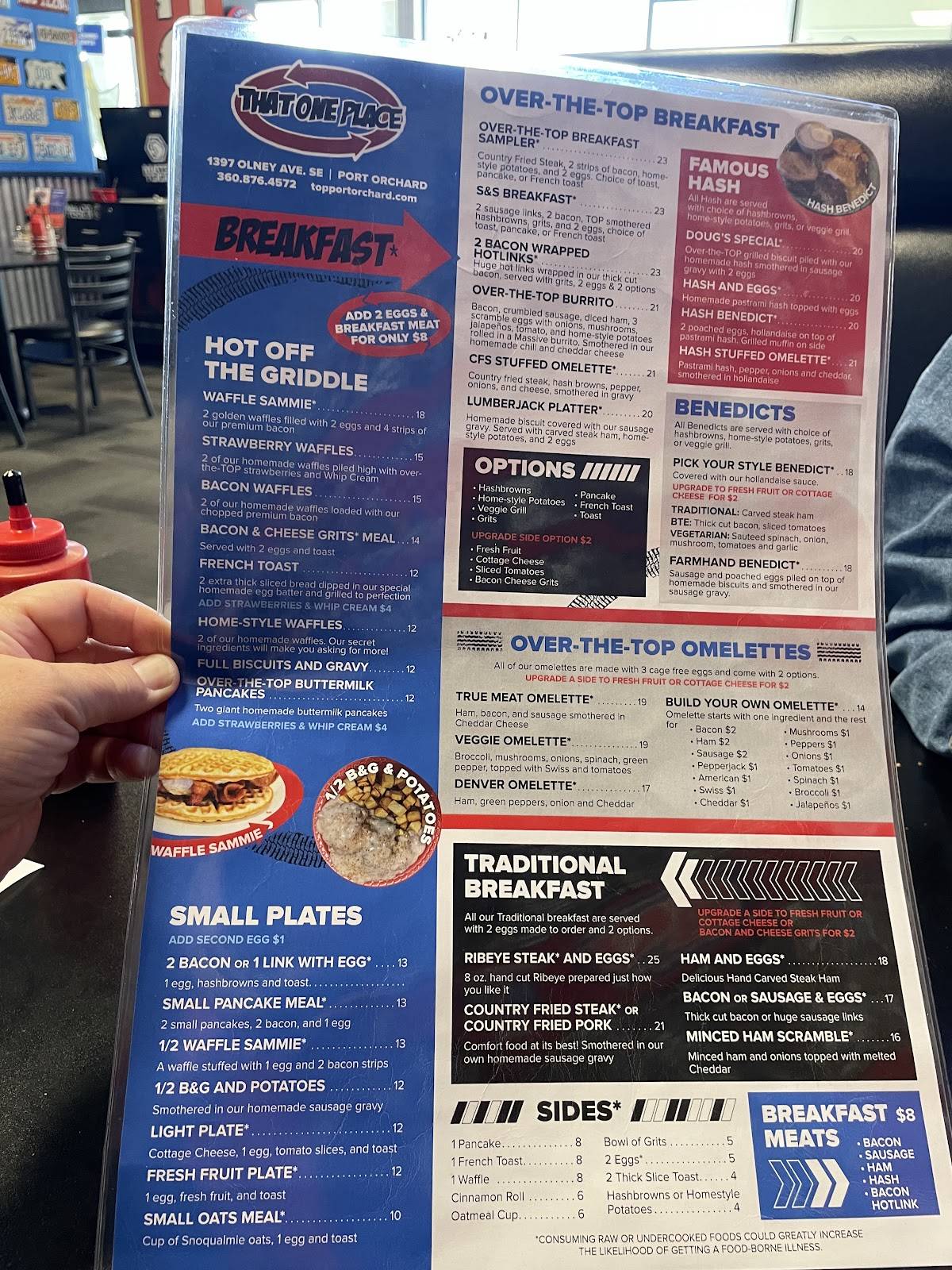 Menu at That One Place Port Orchard restaurant, Port Orchard, Olney Ave SE