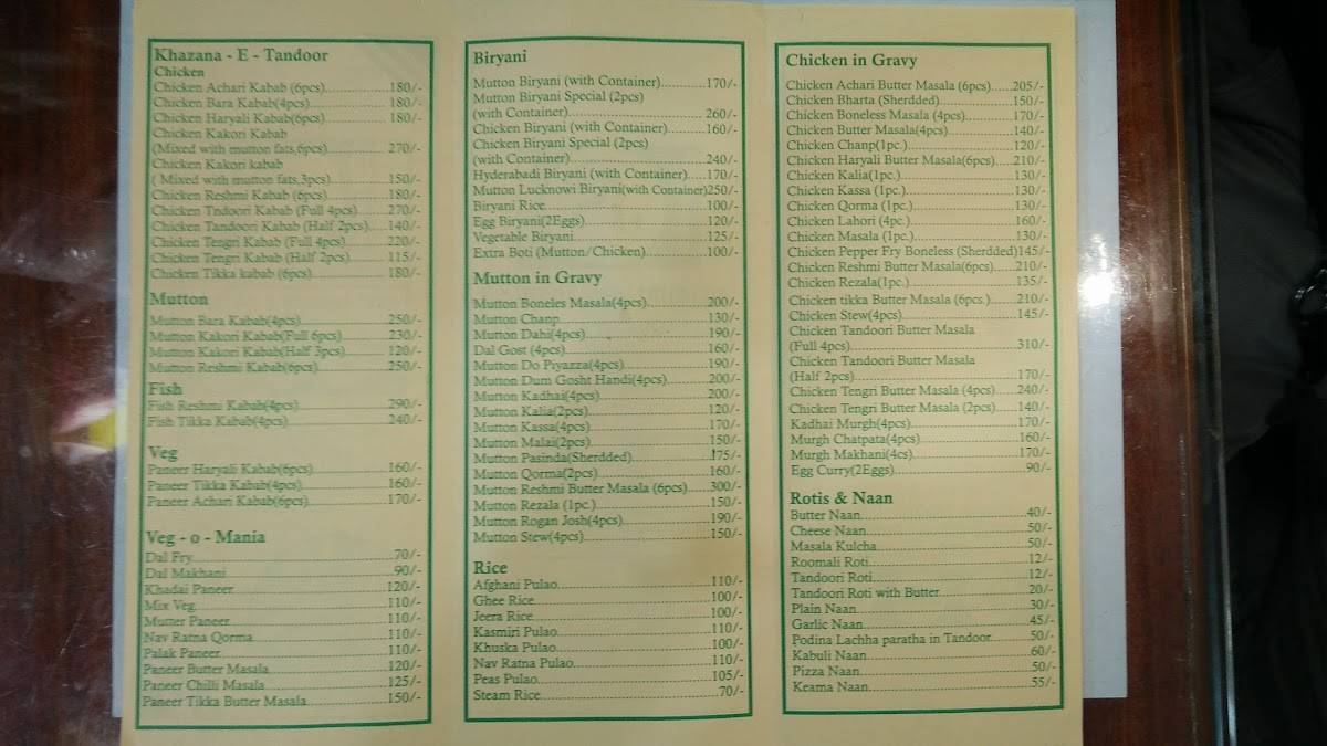 Menu at The Arsalan Siliguri, Siliguri