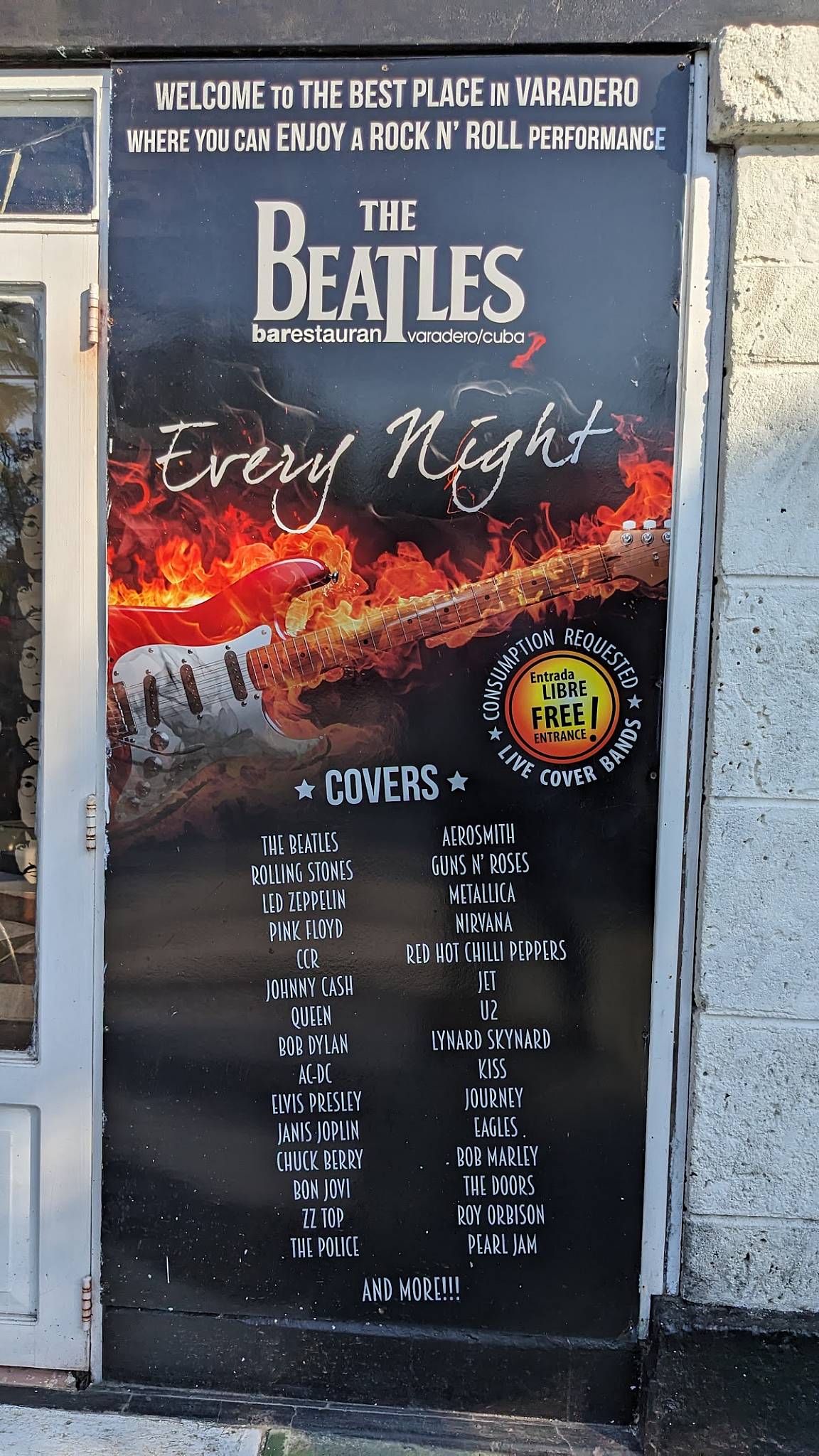Menu at The Beatles Live Music Bar and Grill, Varadero
