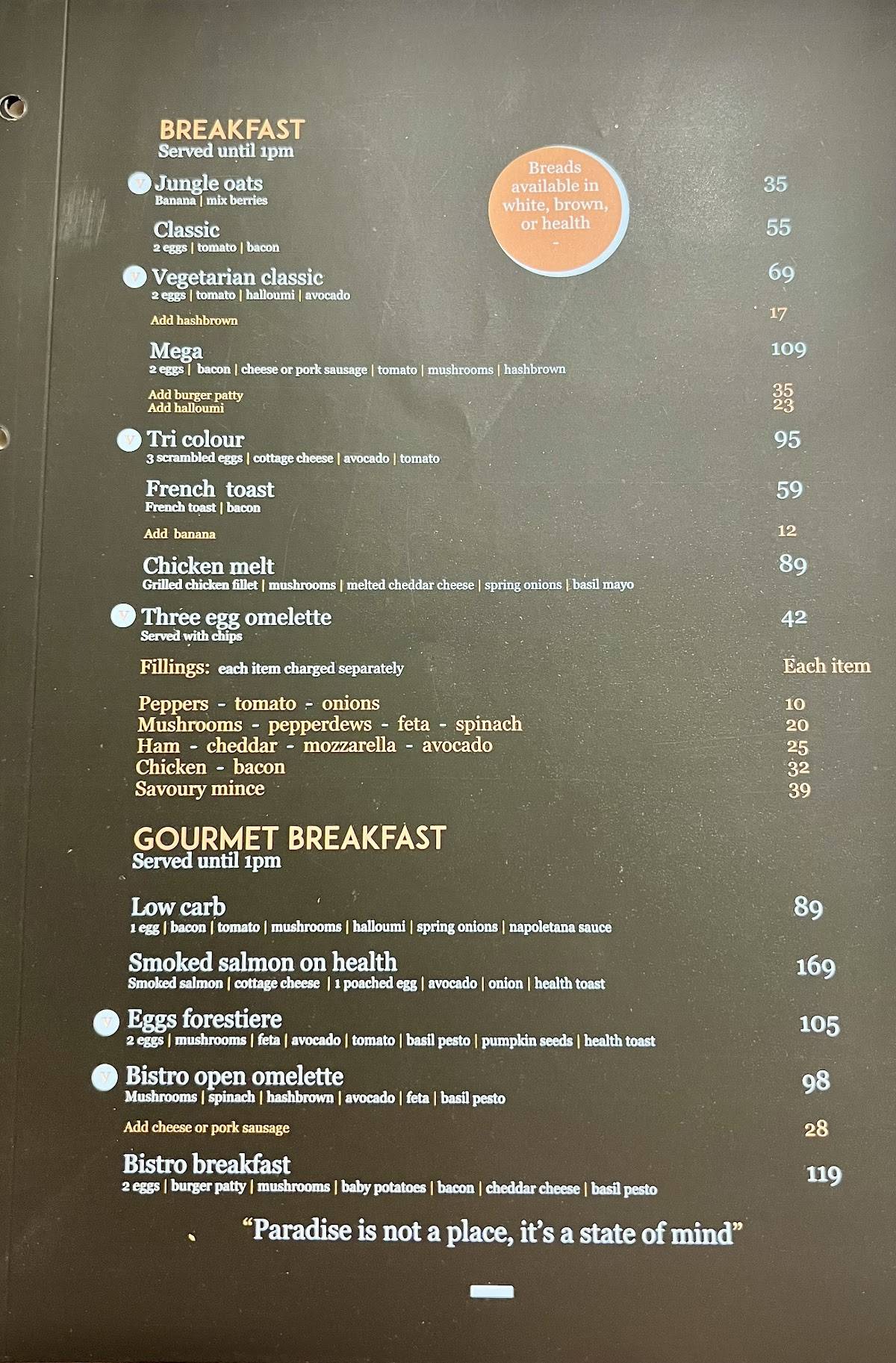 Menu at @ The Bistro Rynfield BBQ, Benoni