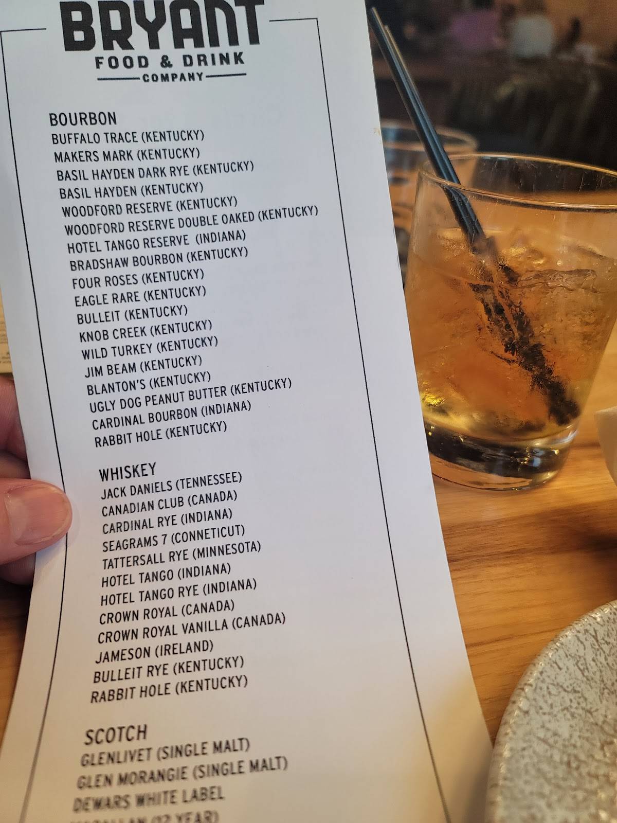 Menu at The Bryant pub & bar, West Lafayette, Sagamore Pkwy W
