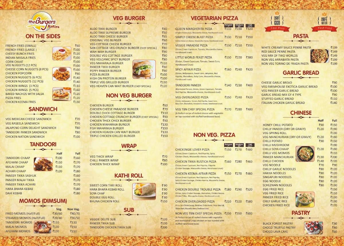 Menu at The Burgers Nation, Gurugram, Shop no