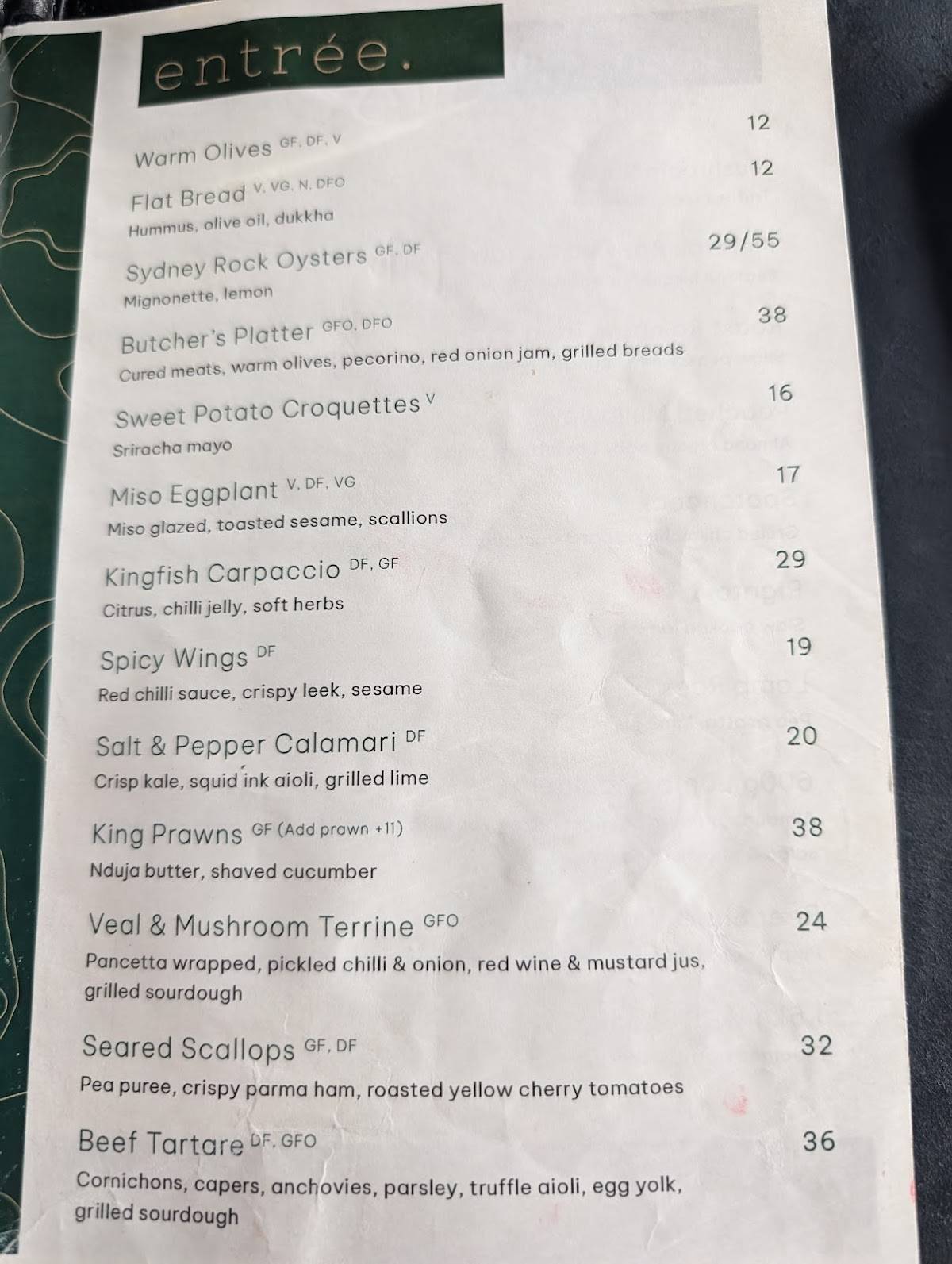 Menu at The Butcher's Block restaurant, Wahroonga, 15 Redleaf Ave