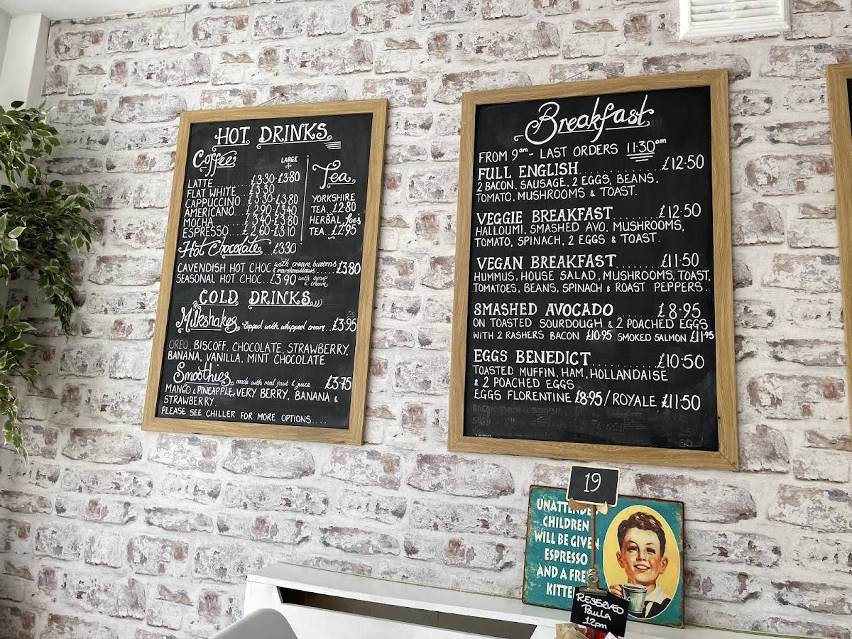 Menu at The Cavendish Bearsted cafe, Maidstone
