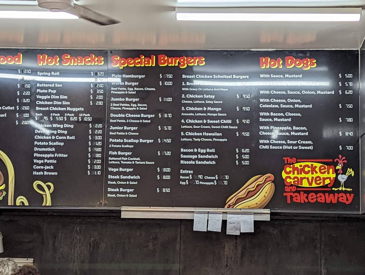 Menu at The Chicken Carvery & Takeaway restaurant, Charmhaven