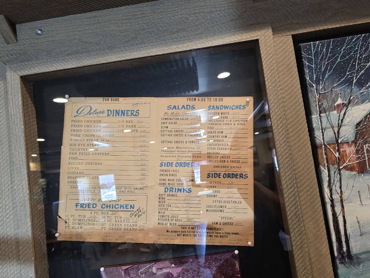 Menu at The Chicken House restaurant, Sellersburg, IN-111