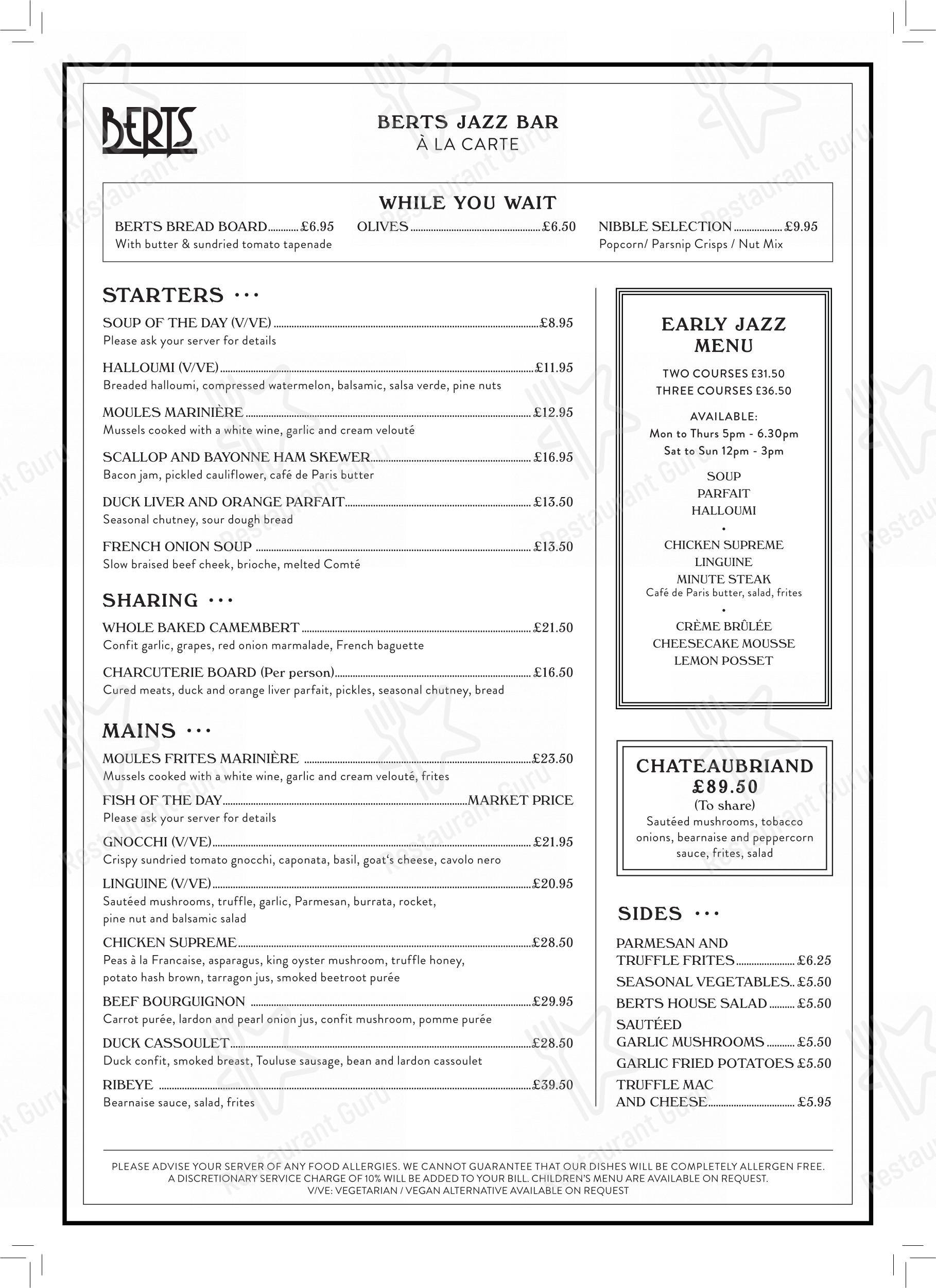 Menu at The Cloth Ear pub & bar, Belfast