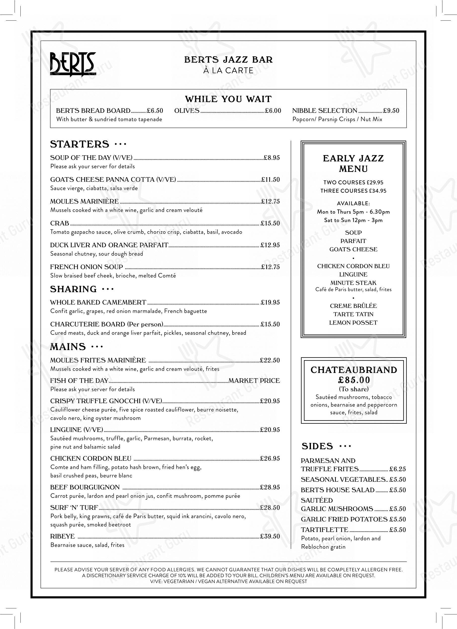 Menu at The Cloth Ear pub & bar, Belfast