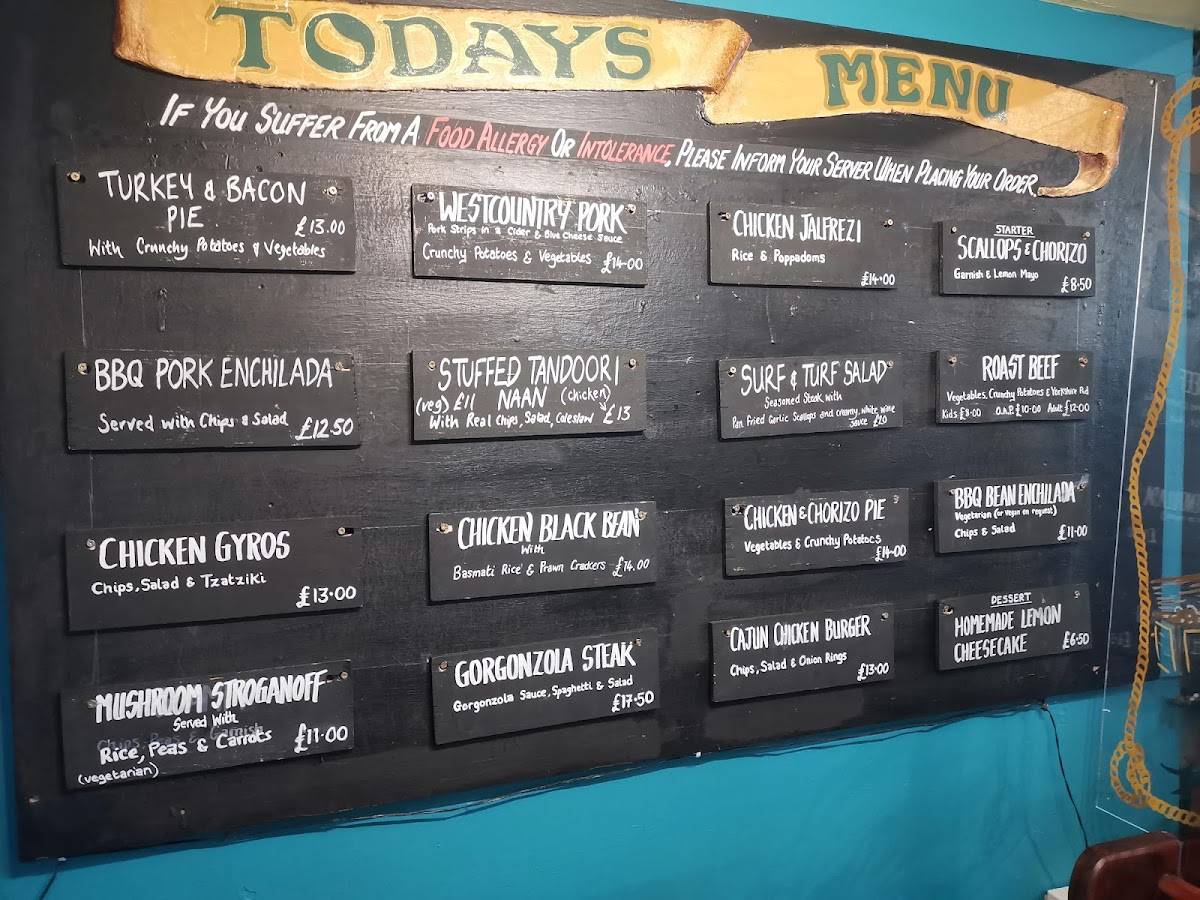 Menu at Clovelly Bay Inn pub & bar, Plymouth