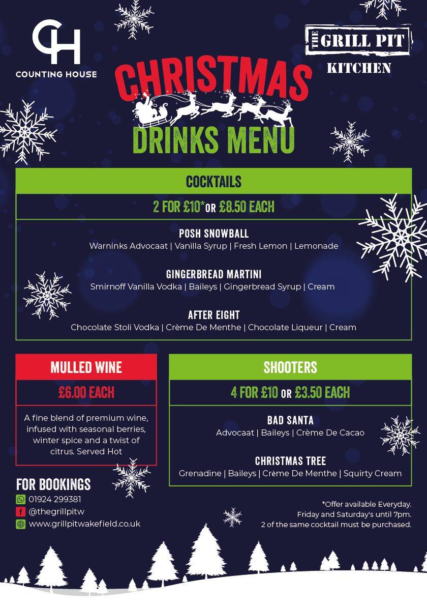 Carta del pub y bar The Counting House, Wakefield