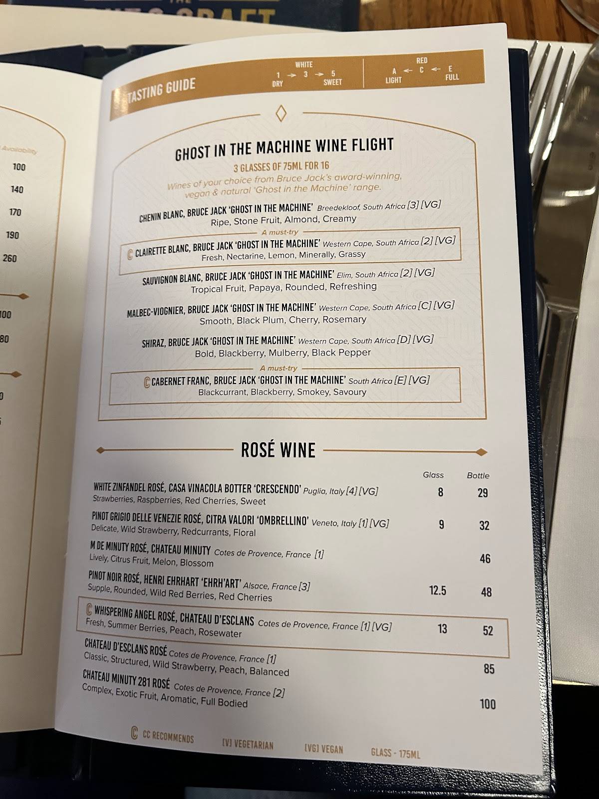 Menu at The Cut & Craft Manchester restaurant, Manchester