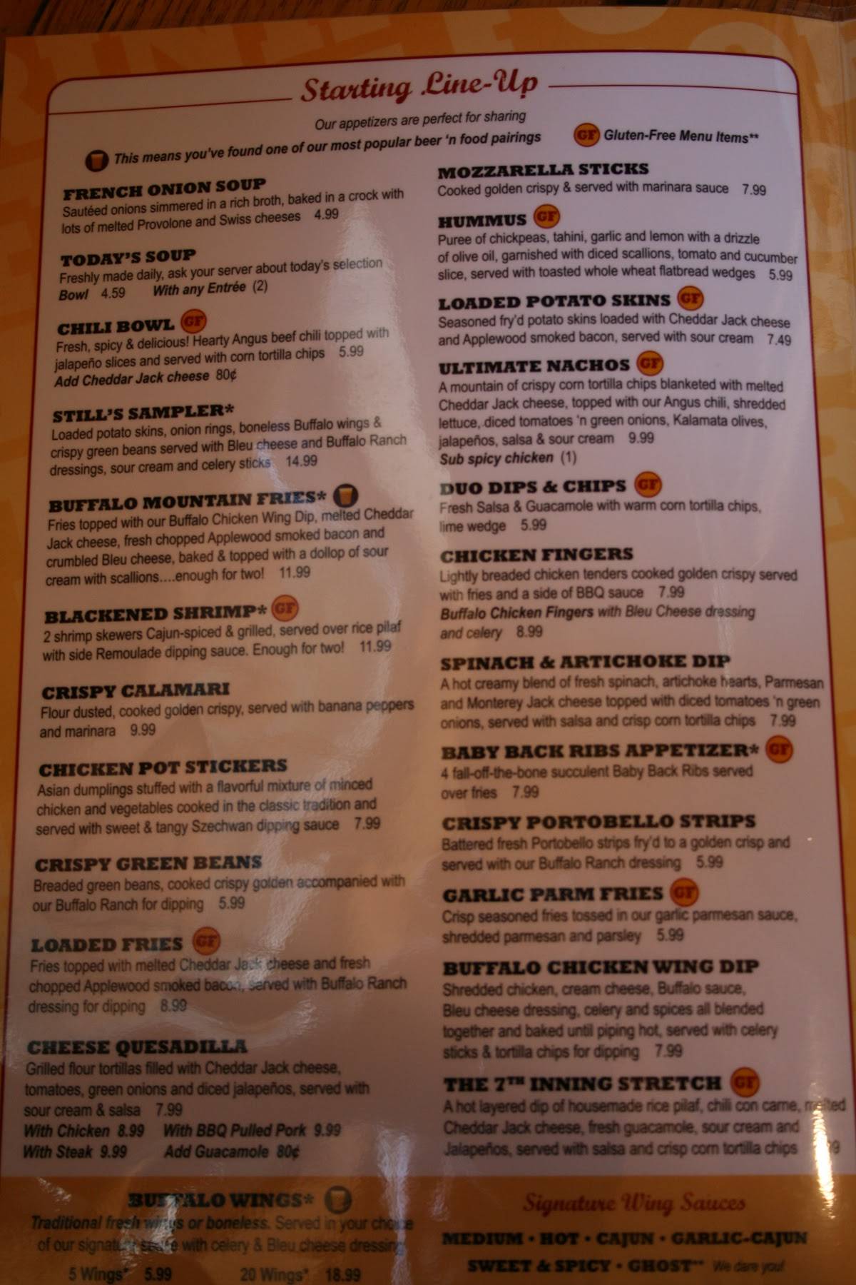 Menu at The Distillery Restaurant Mt. Hope, Rochester, Mt Hope Ave