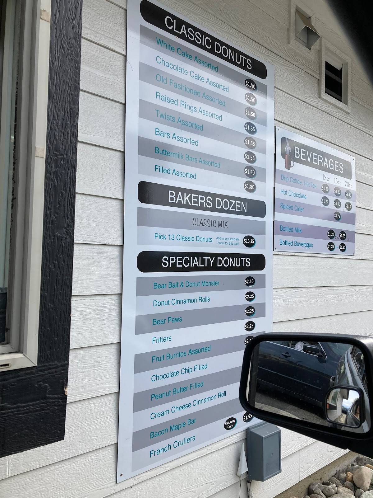 Menu at The Donut House cafe, Hayden, N Government Wy