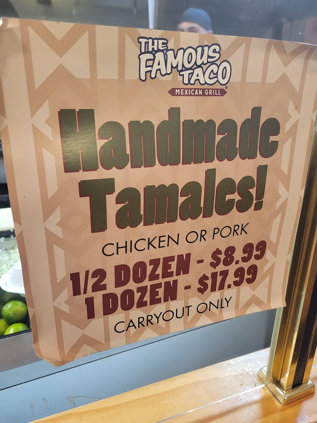 Menu at The Famous Taco restaurant, Fort Wayne