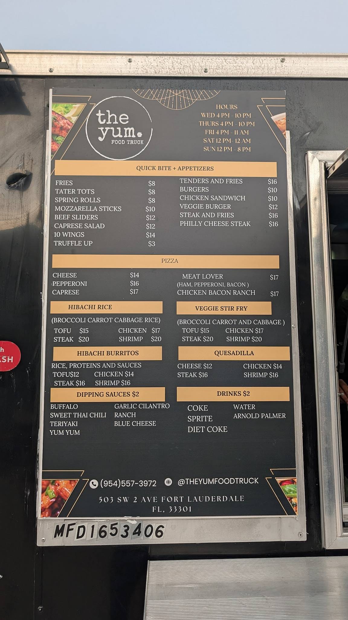 Carta de The Fitz Bar & Lounge, Fort Lauderdale