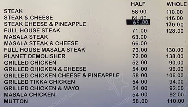 Menu at Food Planet Broadway Square Strand restaurant, Cape Town ...