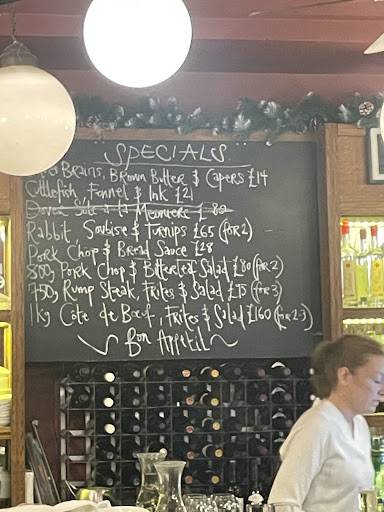 Menu at The French House pub & bar, London, 49 Dean St