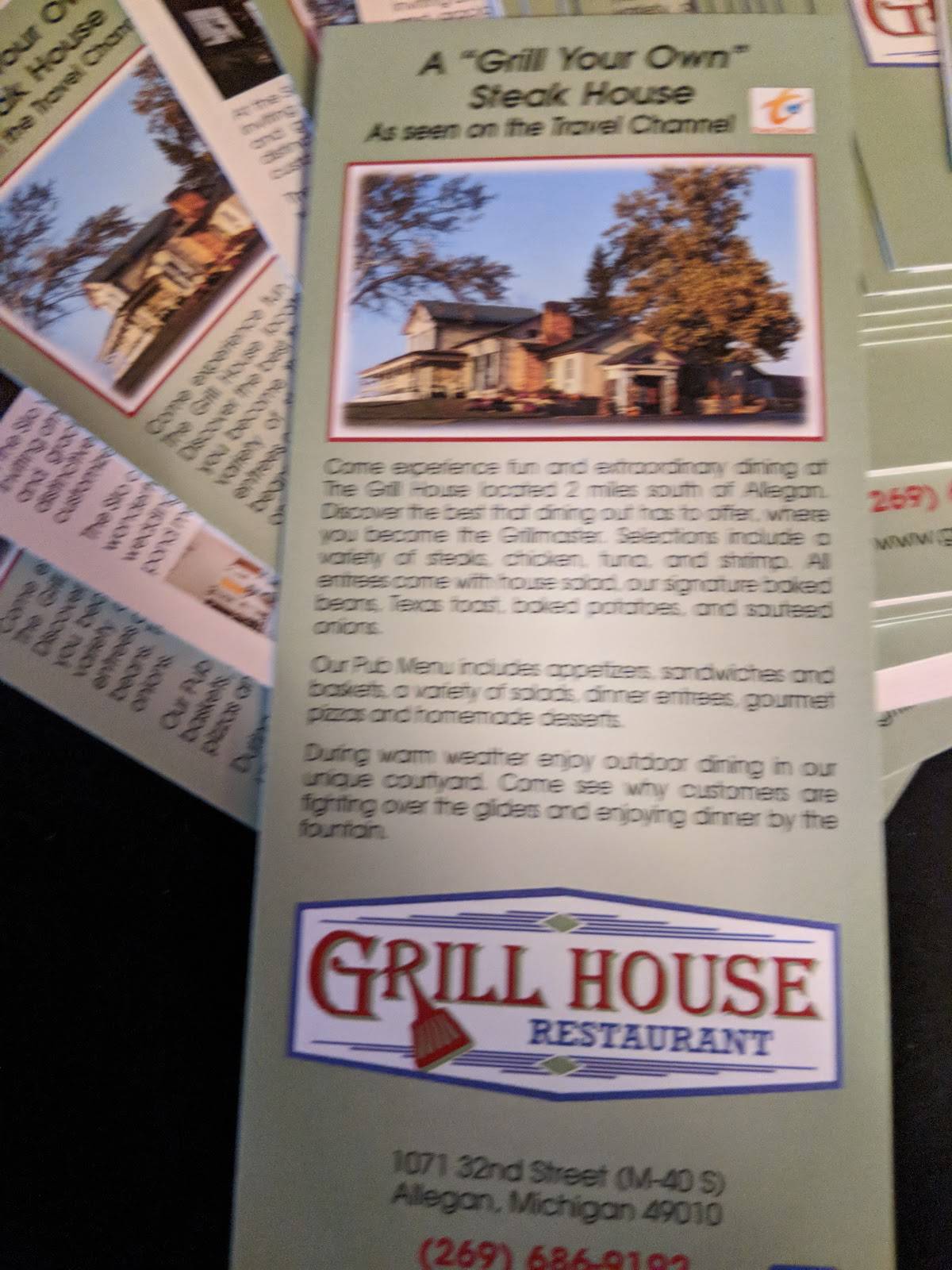 Menu at The Grill House steakhouse, Allegan, 32nd St